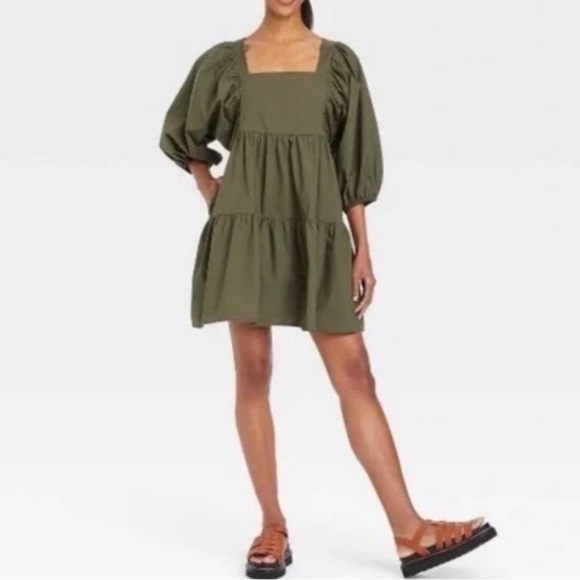 a new day | Dresses | A New Day Target Army Green Mini Dress | Poshmark